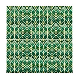 Art Nouveau Interwoven Trees Tiles, Sage Green Geometric, Tiles for Aga ...