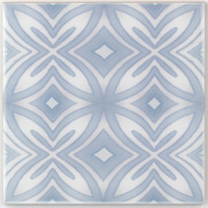 Grey Star Design Hand Printed Ceramic Tiles, 6 Inch Decorative Tile ...