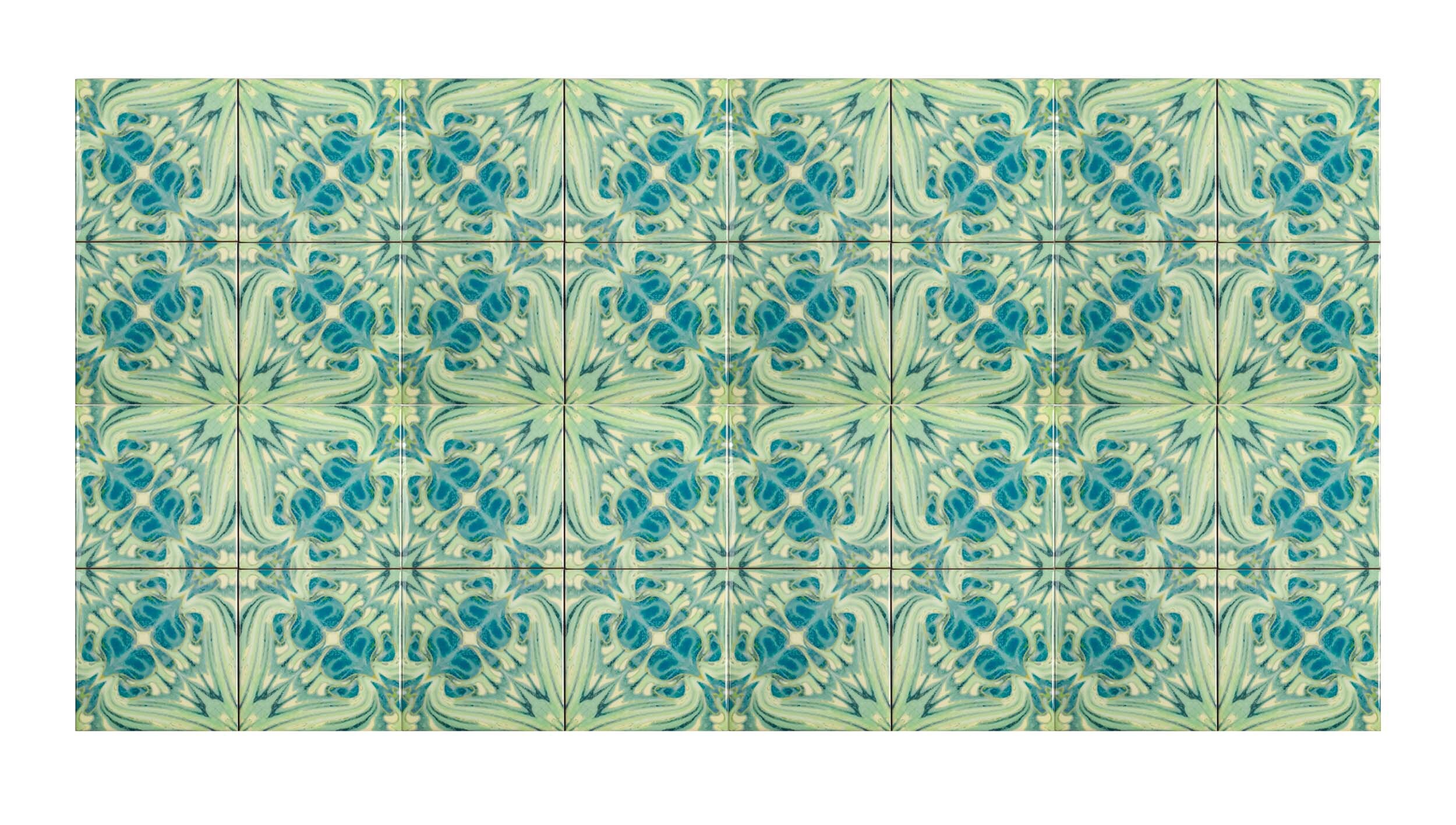 William Morris Vintage Tiles Original Design Blue Green - Etsy UK