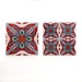 SET of 20 Deep Red Victorian Ceramic Tiles, Beautiful Twining Design ...