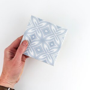 Grey Star Design Hand Printed Ceramic Tiles, 6 Inch Decorative Tile ...