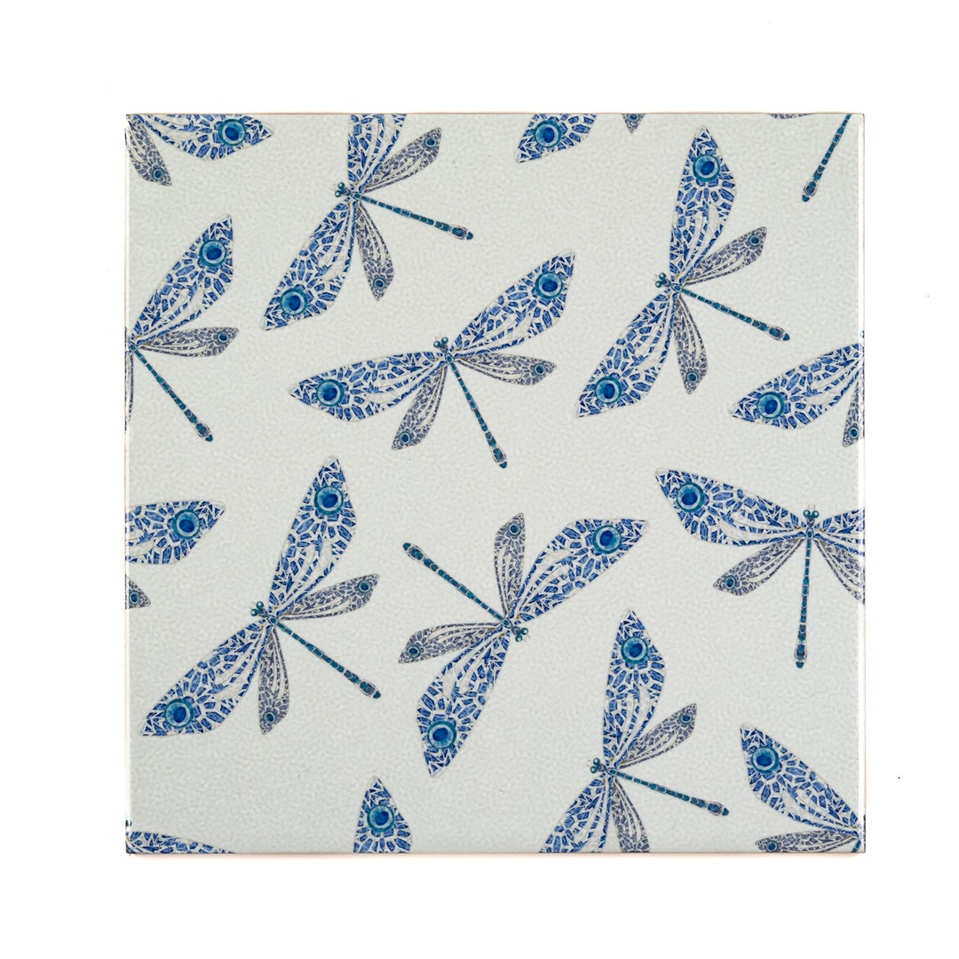 Blue Mayfly Ceramic Tile, Feature Wall Decor, Nature Lover, Unusual ...