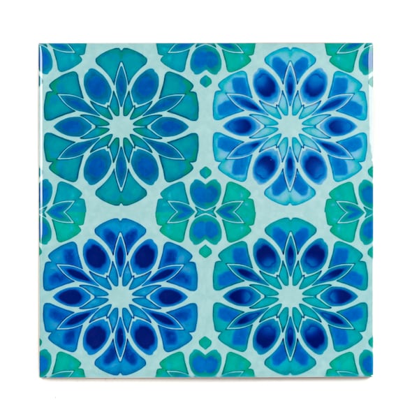 Ceramic Flower Tile - Etsy