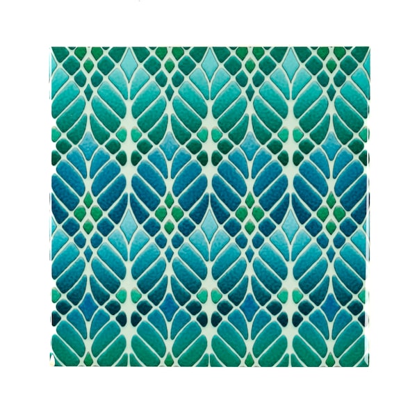 Blue Art Nouveau Tiles - Etsy