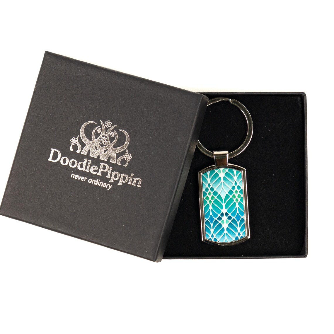 Interwoven Trees Art Deco Keyring - Cute Key Chain - Garden Lover Key ...