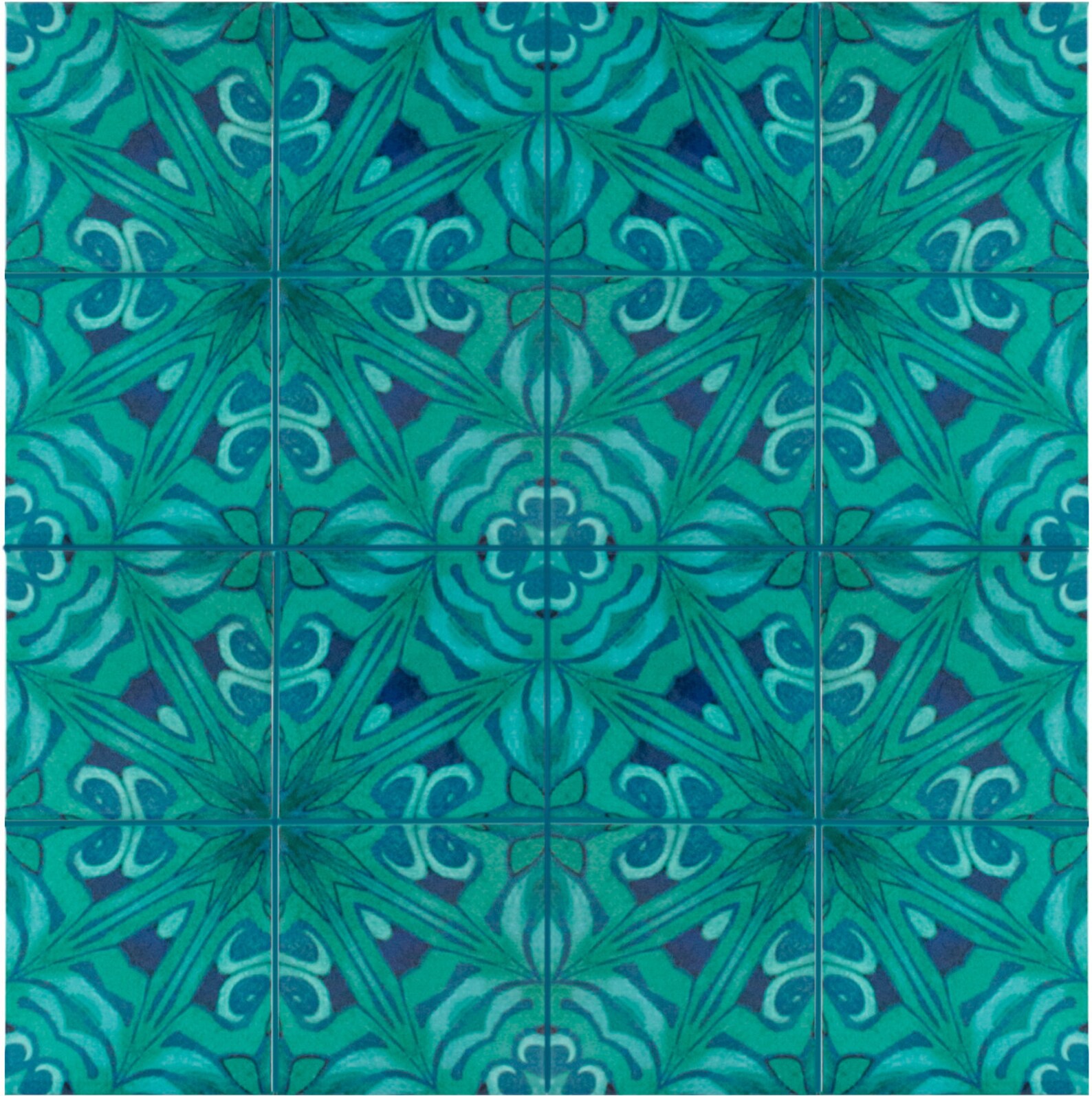 Deep Dramatic Blue Green Tiles William Morris Tiles - Etsy UK