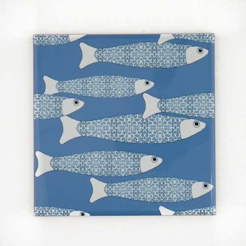 Sky-blue Fish Tile Ocean Tile Feature Wall Fish Decor - Etsy