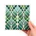 Art Nouveau Tiles, Craftsman Tile Green Blue, Colourful Handprinted ...