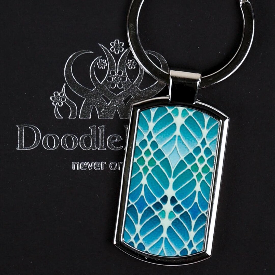 Interwoven Trees Art Deco Keyring - Cute Key Chain - Garden Lover Key ...