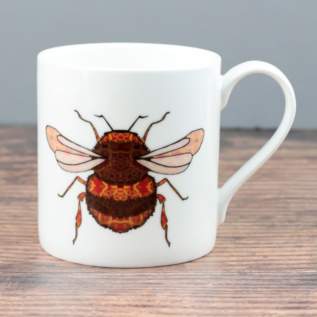Bumble Bee mug Queen Bee Coffee Cup Bee Keeper Gift Insect Life Mug Bee ...