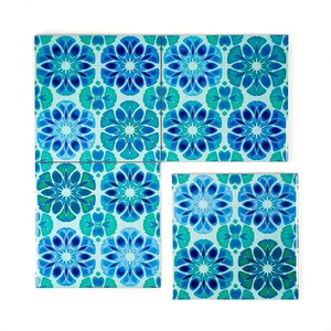 Patchwork Tiles, Mix and Match Blue Green Ceramic, Ecclectic Vintage ...