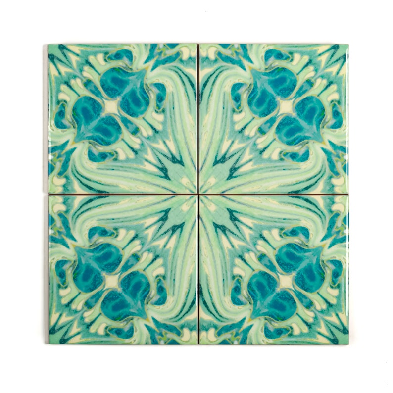 William Morris Vintage Tiles Original Design Blue Green - Etsy