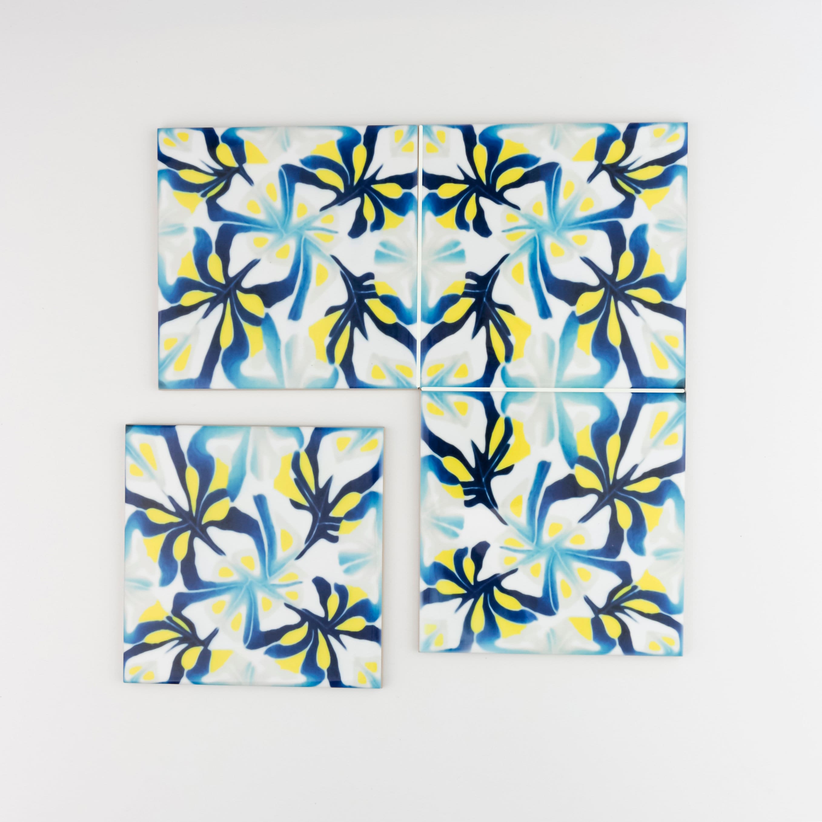Yellow Navy Abstract Tiles Bright Bathroom Tiles Modern - Etsy UK