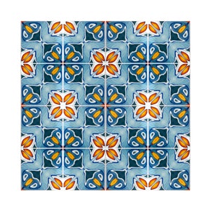 Moroccan Style Tiles, Alhambra Kitchen Tiles, 6 Inch Blue Orange ...