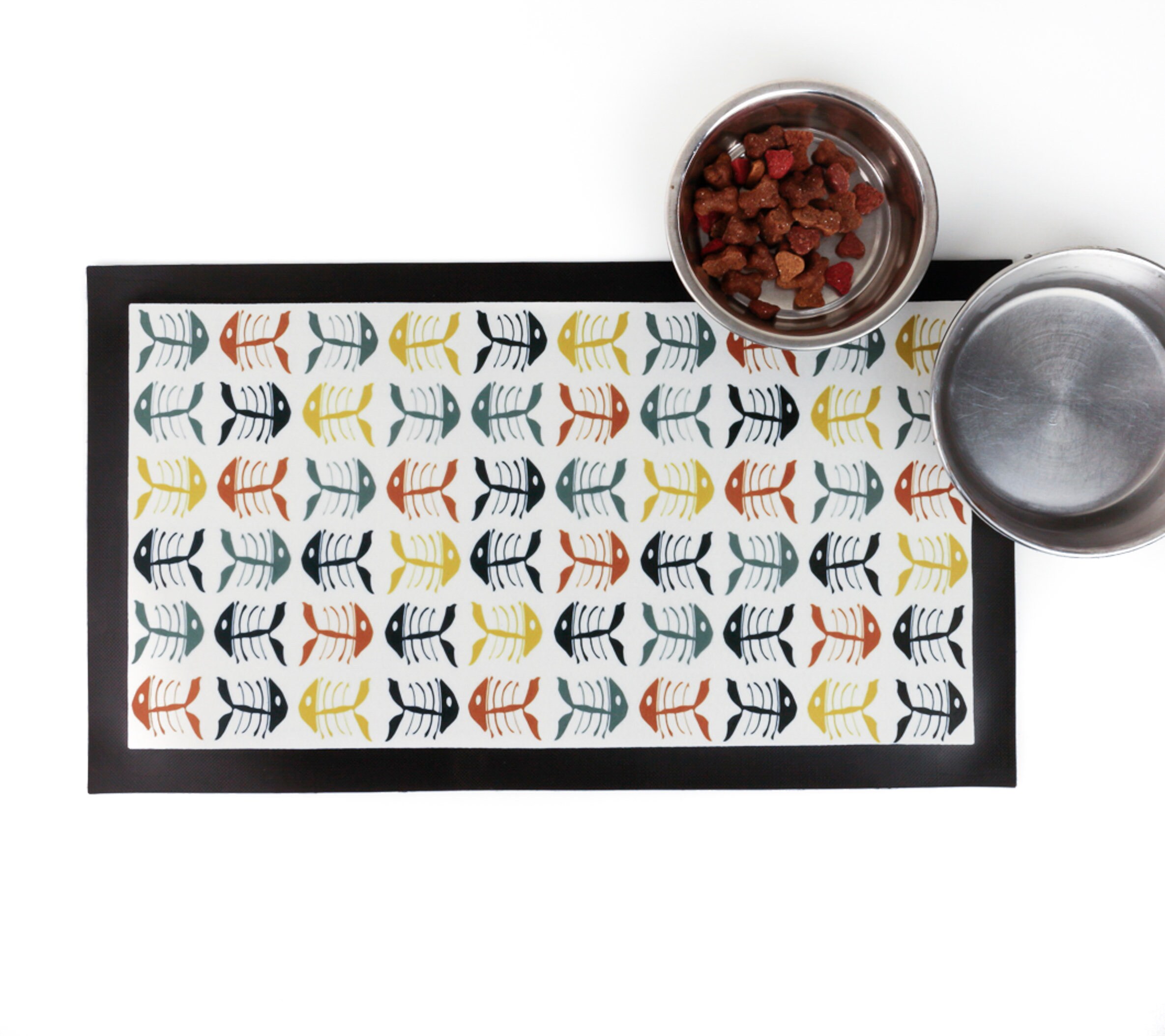 Cat Placemat, Non-slip Pet Food Mat, Fish Design Floor Protector ...