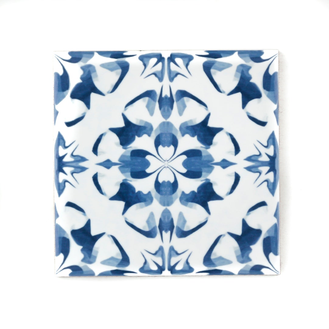 Blue White Patchwork Tiles, 6 Inch Square Tiles, Delft Kitchen Tile ...