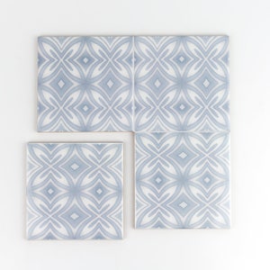 Grey Star Design Hand Printed Ceramic Tiles, 6 Inch Decorative Tile ...