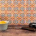 Retro Orange Flower Tiles, Ceramic Splashback Tiles, Orange Kitchen ...