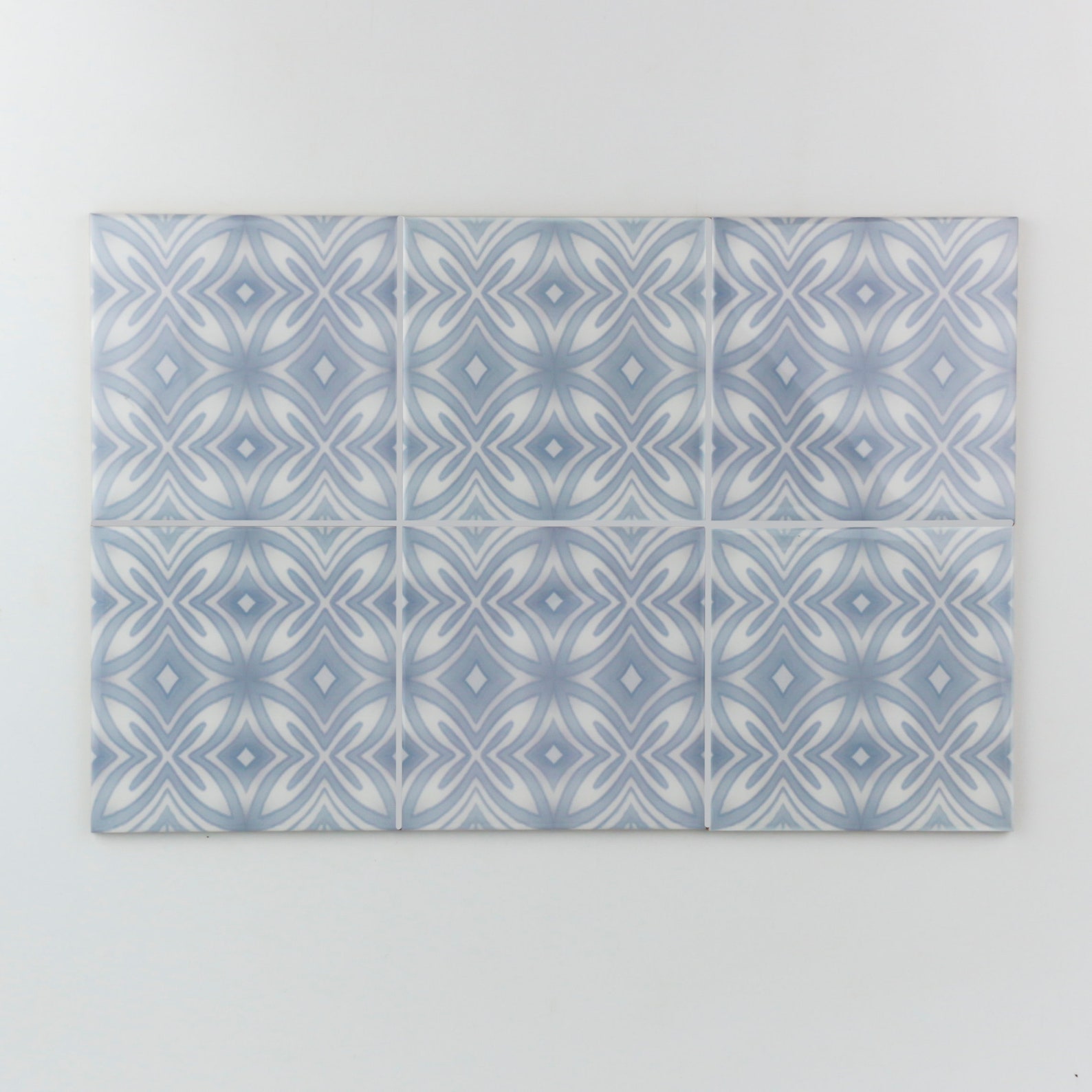 Grey Star Design Hand Printed Ceramic Tiles, 6 Inch Decorative Tile ...