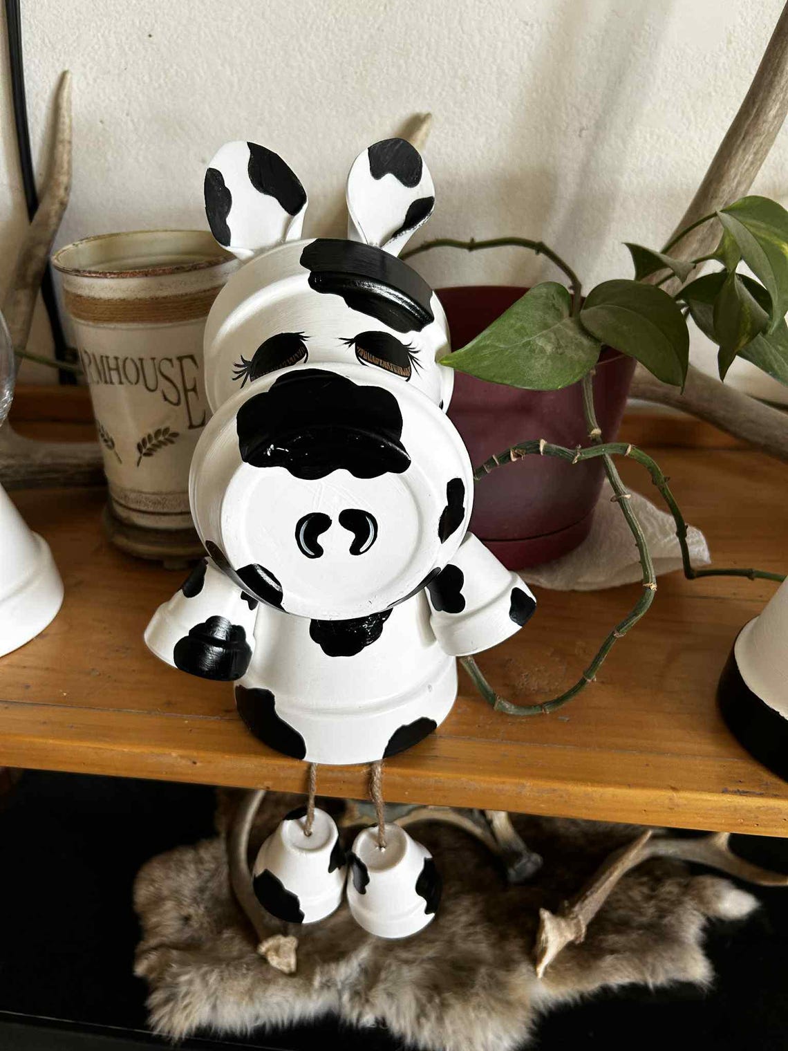 Clay Pot Cow - Etsy