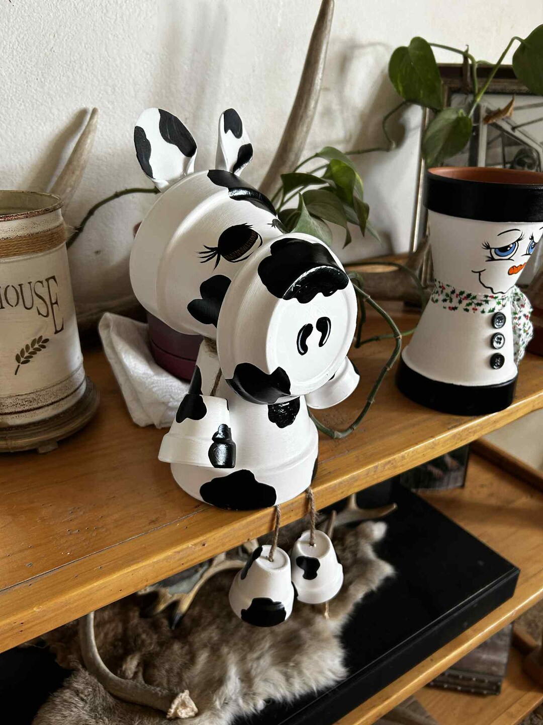 Clay Pot Cow - Etsy