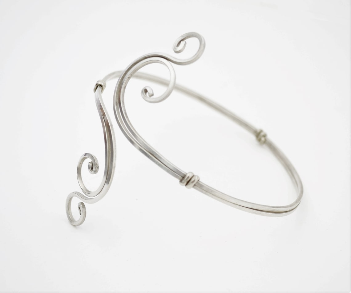 Arm Bracelet. Silver Armlet. Silver Arm Bracelet. Silver Arm | Etsy