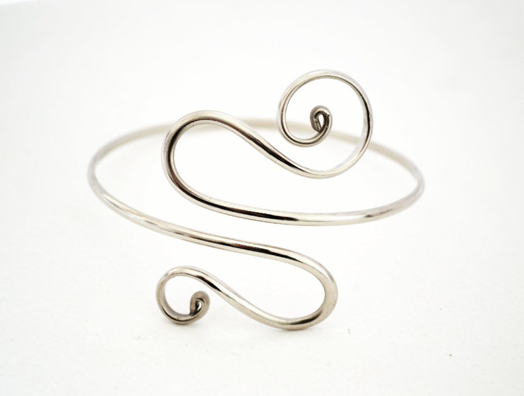 Arm Bracelet. Silver Armlet. Silver Arm Bracelet. Silver Arm Band ...