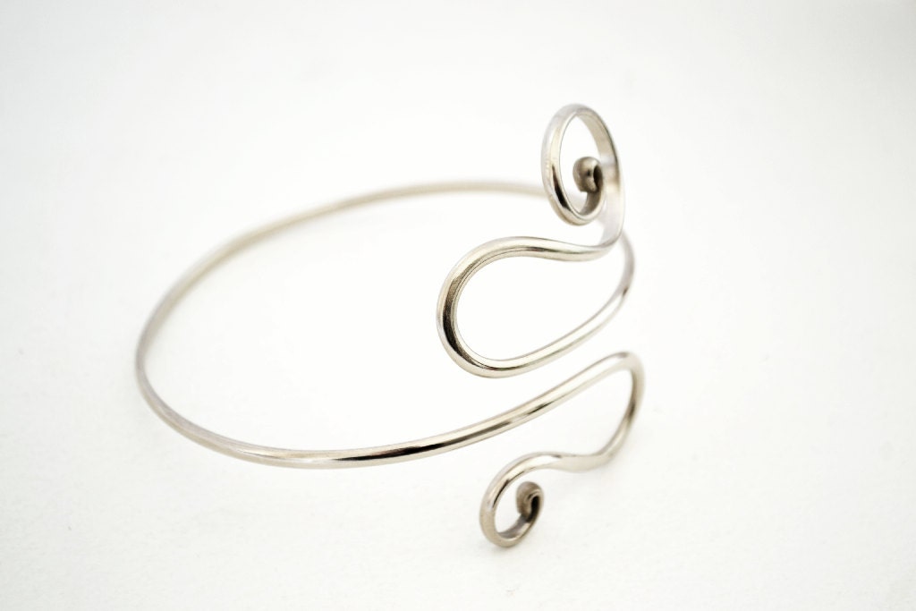 Arm Bracelet. Silver Armlet. Silver Arm Bracelet. Silver Arm | Etsy