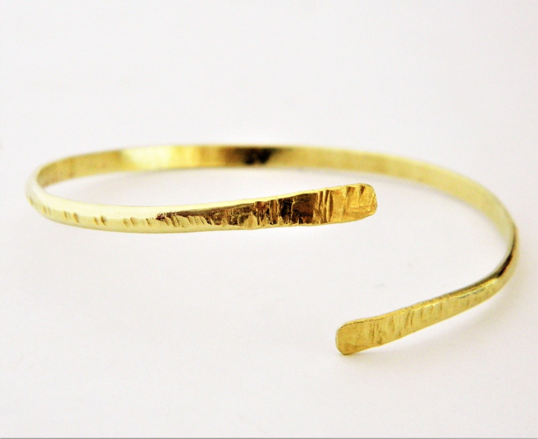 Arm Bracelet, Hammered Bracelet. Golden Armband. Upper Arm Bangle. Arm ...