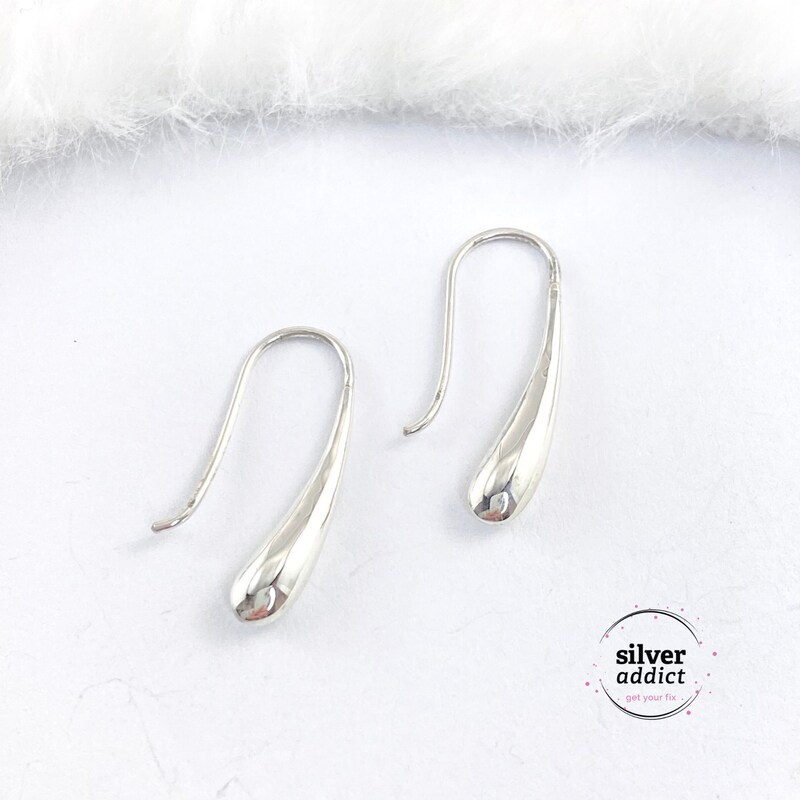 Water Drop Sterling Silver Earrings - Etsy