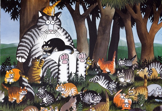 Kliban Cats Vintage Original Print Mother Cat with More Than a | Etsy