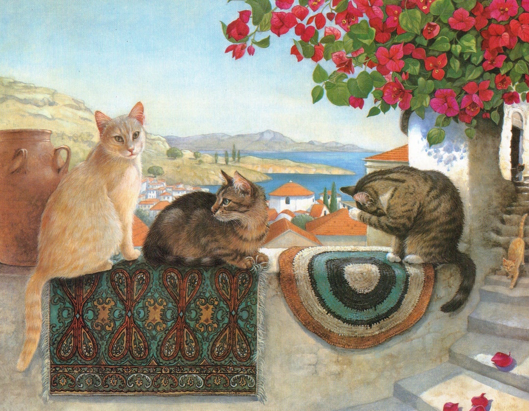 Lesley Anne Ivory Cats Vintage Art Print: Feline Illustration - Etsy