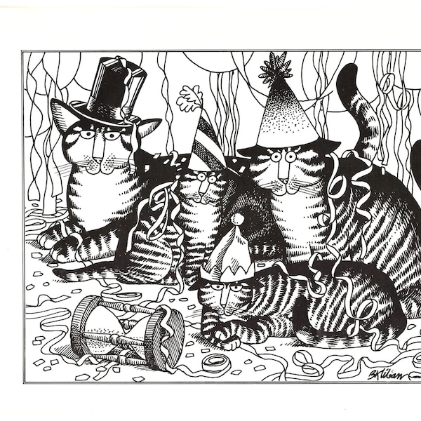 Kliban Cat Print - Etsy