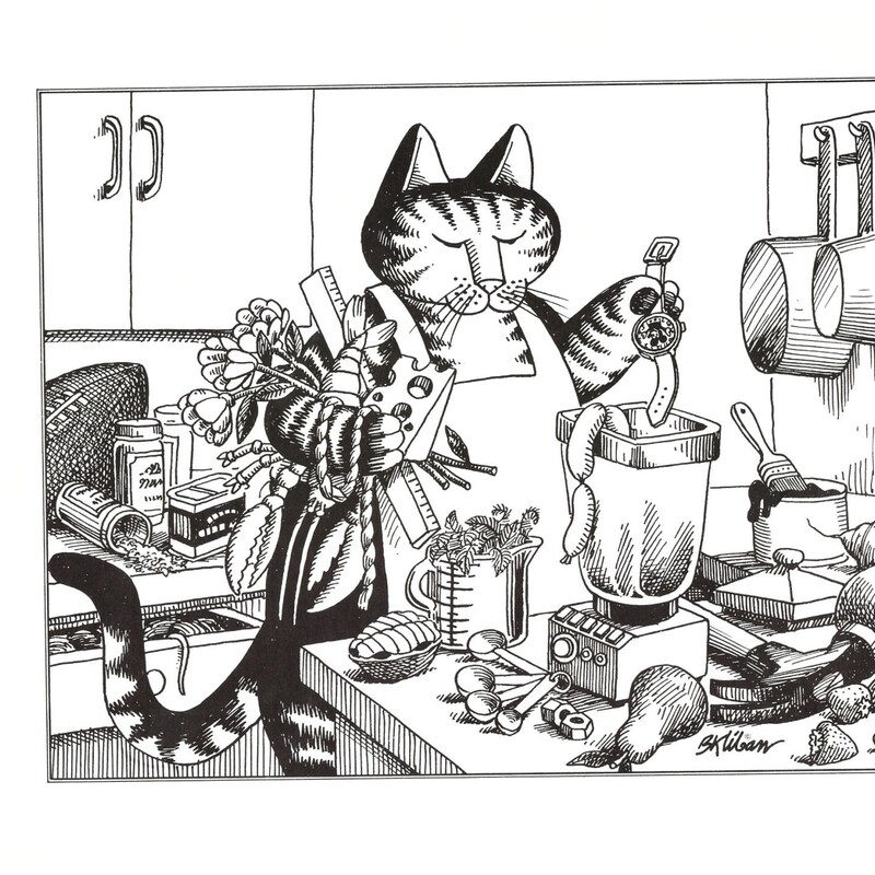 Kliban Cat Print - Etsy