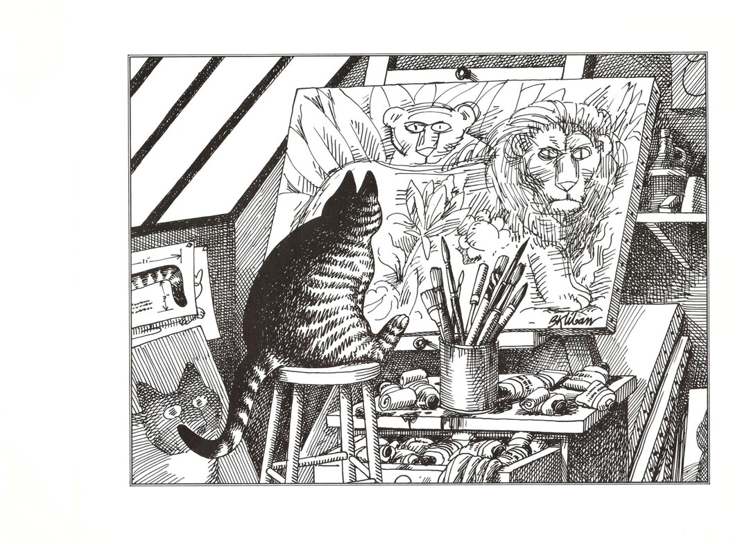 Kliban Cats Vintage Original Print Artist Cat 40 - Etsy