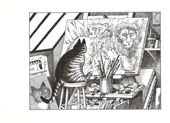 Kliban Cats Vintage Original Print Artist Cat 40 | Etsy