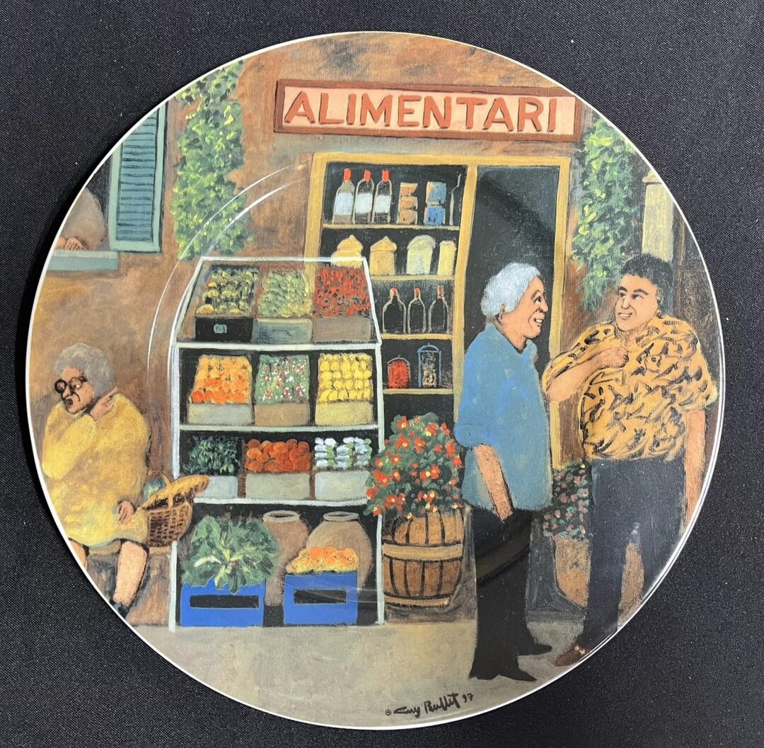 Guy Buffet Tuscan Storefront Porcelain Collector Plate - Etsy