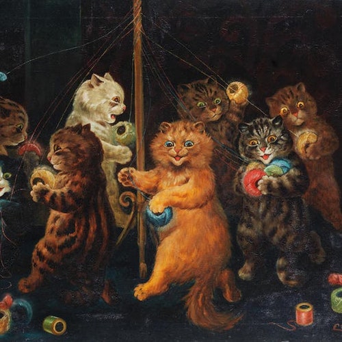 Louis Wain Cats Band Playing First Cat Illustrator Giclee - Etsy