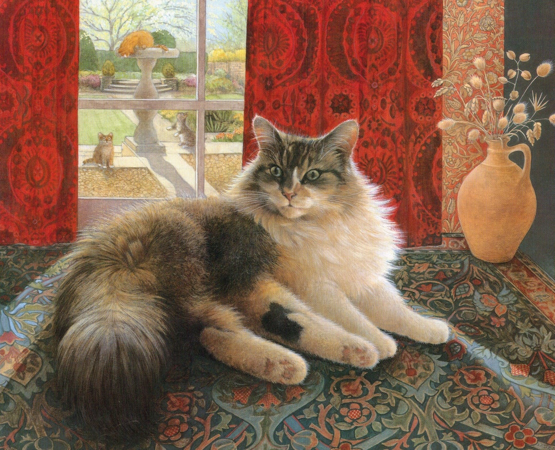 Lesley Anne Ivory Cats Vintage Art Print: Feline Illustration - Etsy