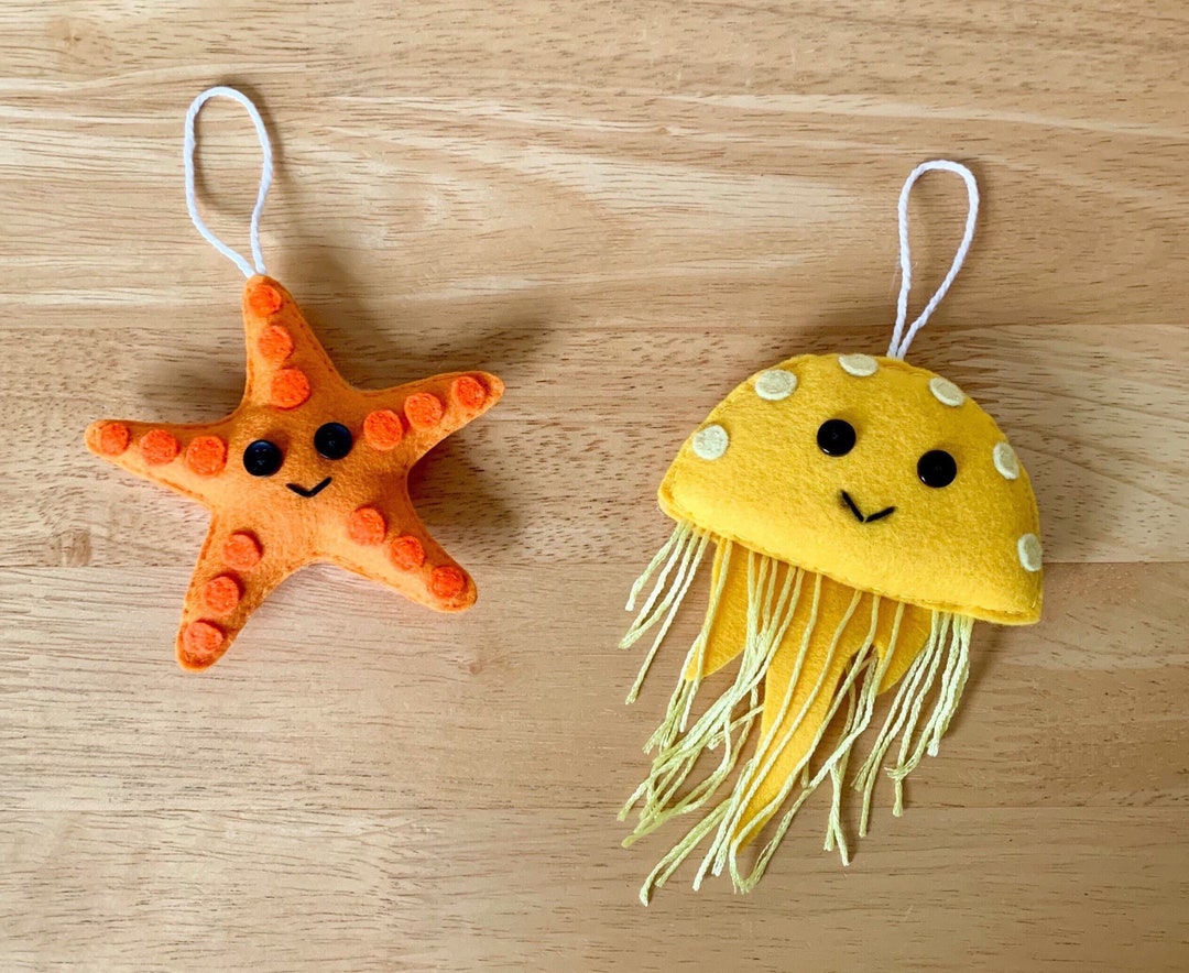 Handmade Felt Sea Creatures. Felt Starfish Decoration. - Etsy UK