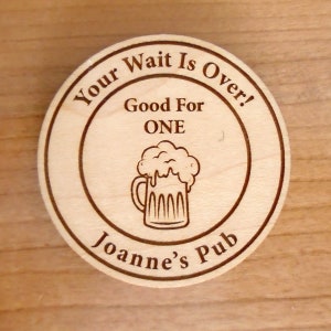 Custom "round Tuit" Wood Tokens - 1.75" Personalized Coin - Etsy