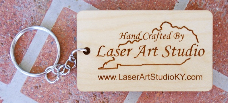 Custom 2-SIDE ENGRAVED Wood Keychains Branded Keychains Logo - Etsy