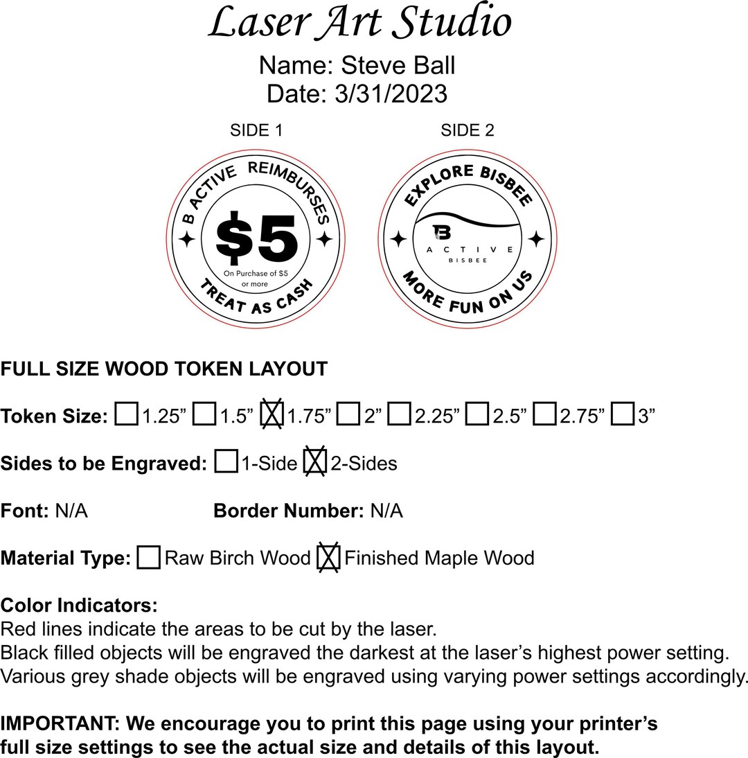 150 Finished Maple Wood Tokens for Steve B. - Etsy