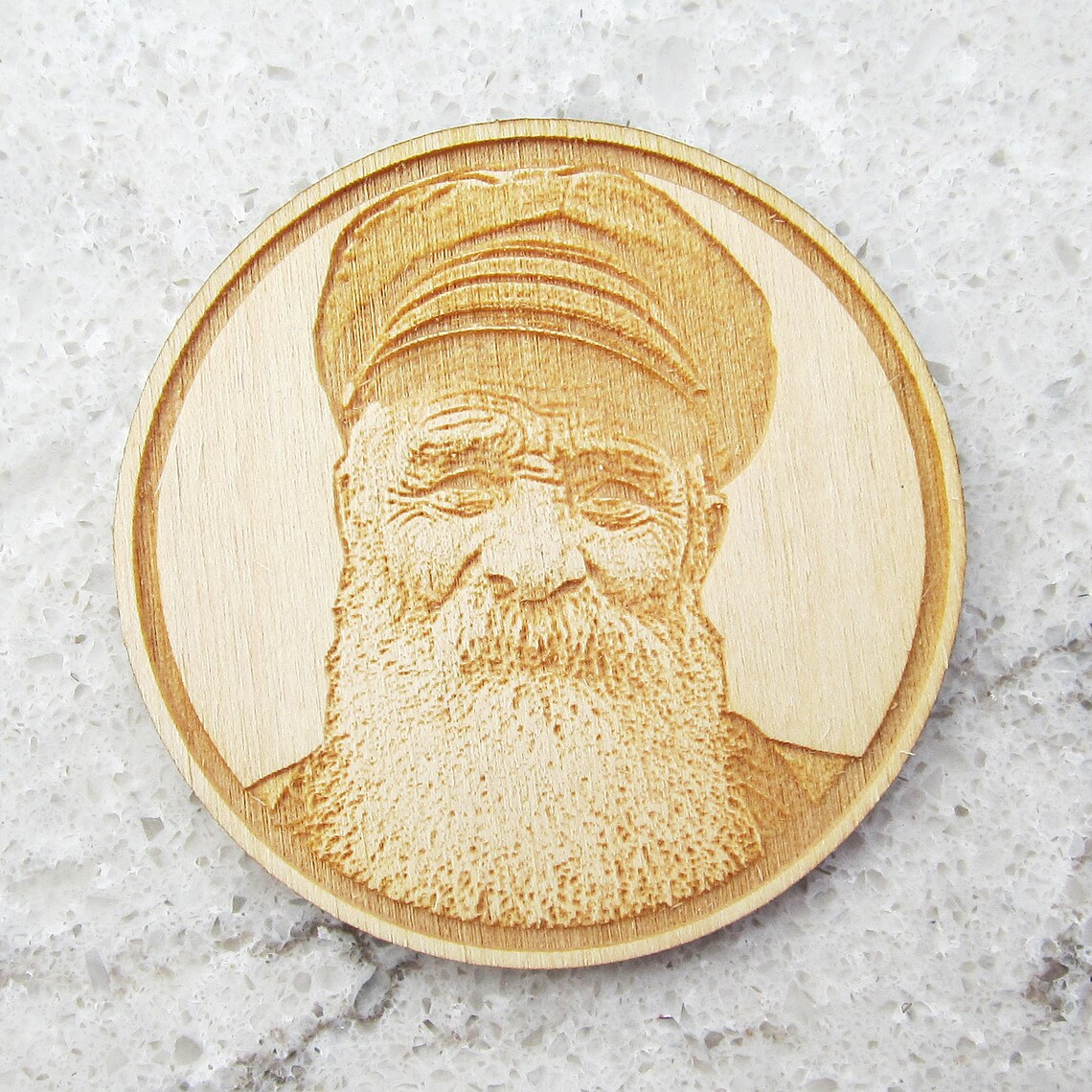 Photo Engraved 2 Wood Tokens With Photo on One Side and | Etsy