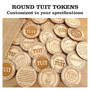 Custom "round Tuit" Wood Tokens - 1.75" Personalized Coin - Etsy