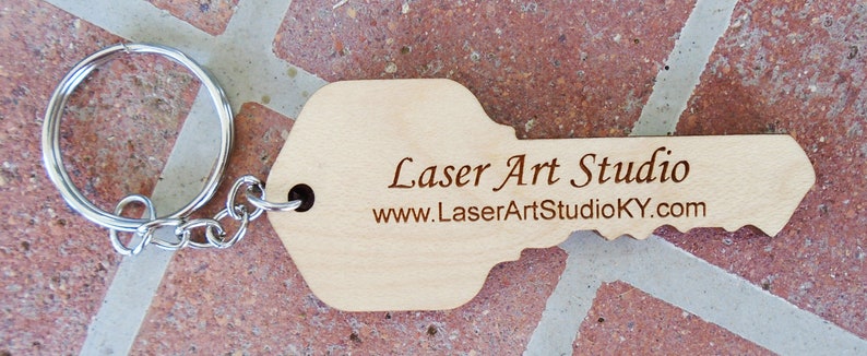 Custom 2-SIDE ENGRAVED Wood Keychains Branded Keychains Logo - Etsy