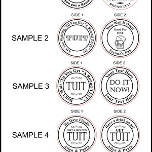 Custom "round Tuit" Wood Tokens - 1.75" Personalized Coin - Etsy