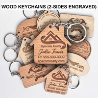 Wood Keychain - Etsy