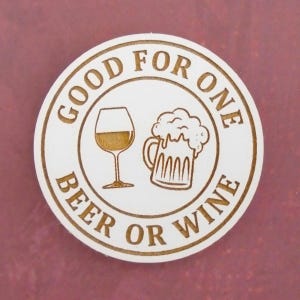 Custom 2-side Engraved White Wood Tokens, Wooden Nickel, Wedding Token ...