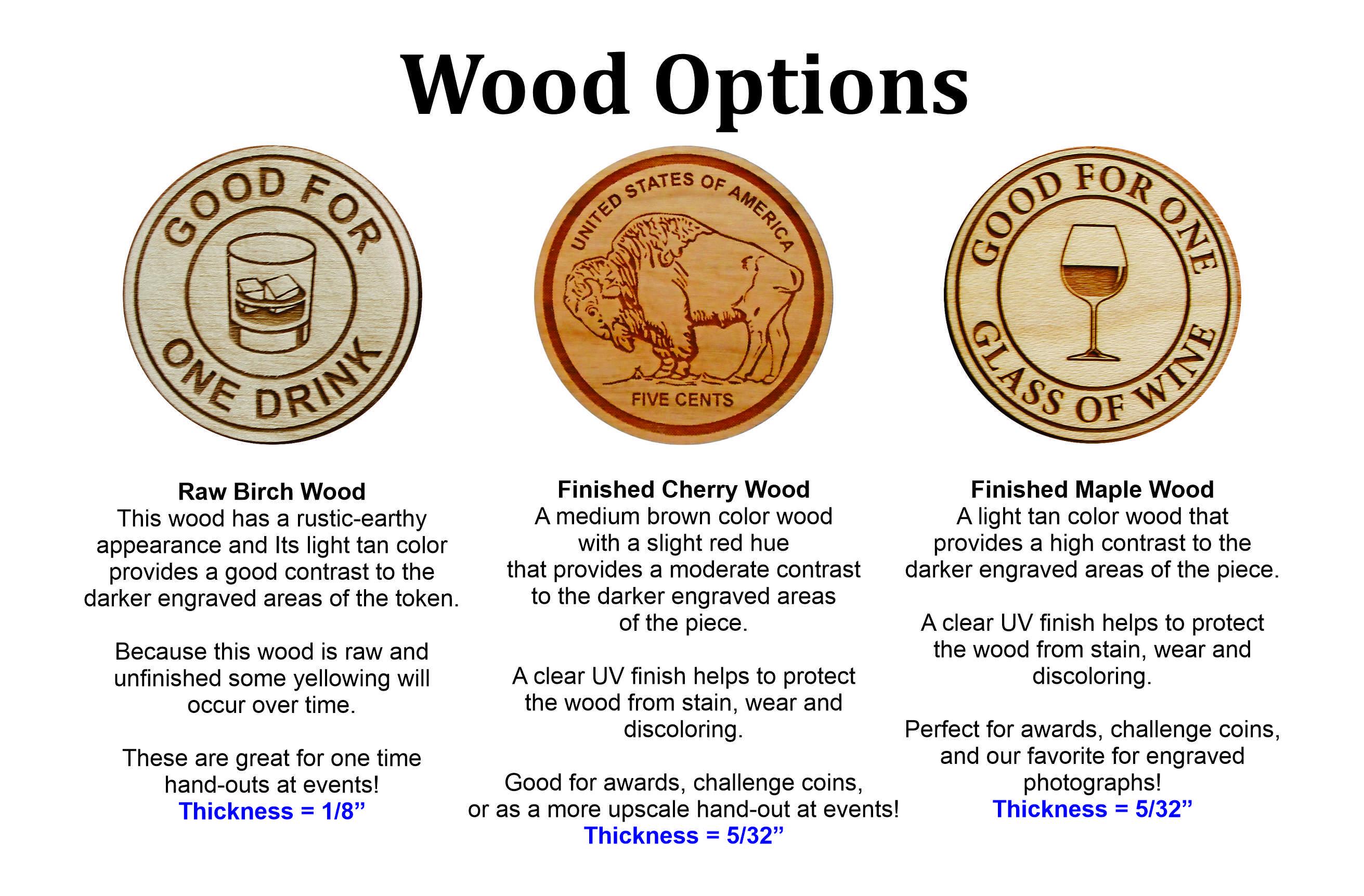 Custom Engraved Wooden Beer Tokens: 1.5" Wedding Favors - Etsy